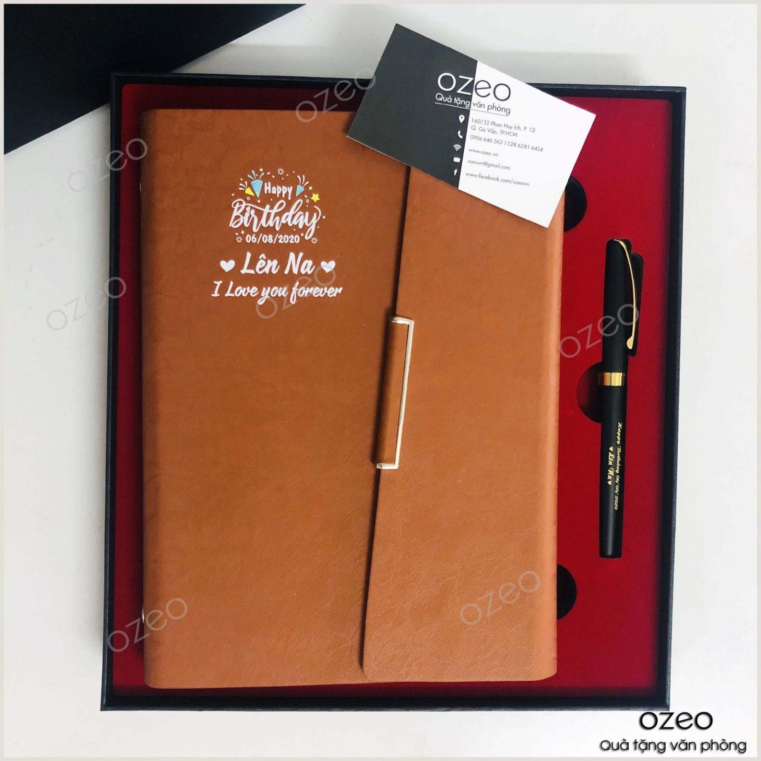 In Logo Lên Bộ Giftset Bình Giữ Nhiệt Inox Và Bút Kim Loại Theo Yêu Cầu